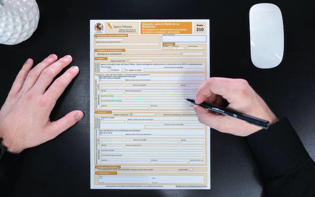Het formulier ‘modelo 210’ voor niet-residenten in Spanje | SpanjeVandaag