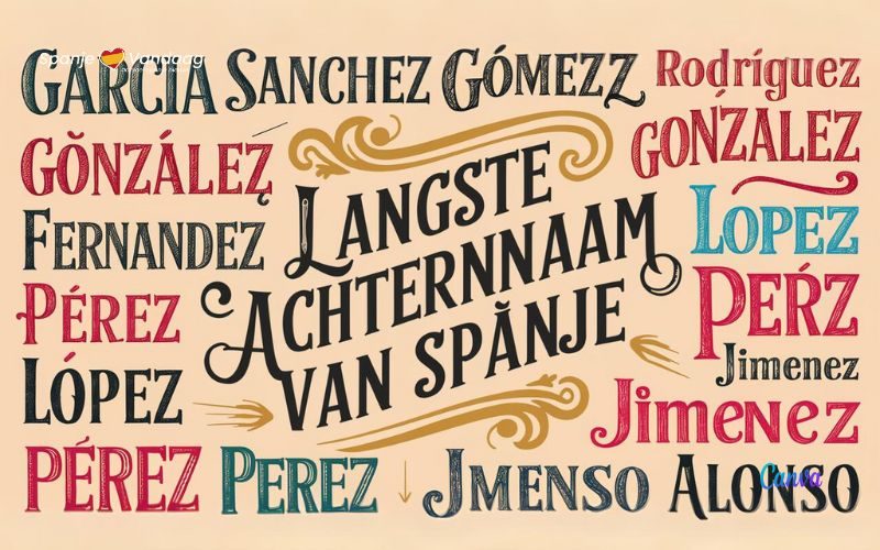 De langste achternaam van Spanje heeft 24 letters en komt uit het ...